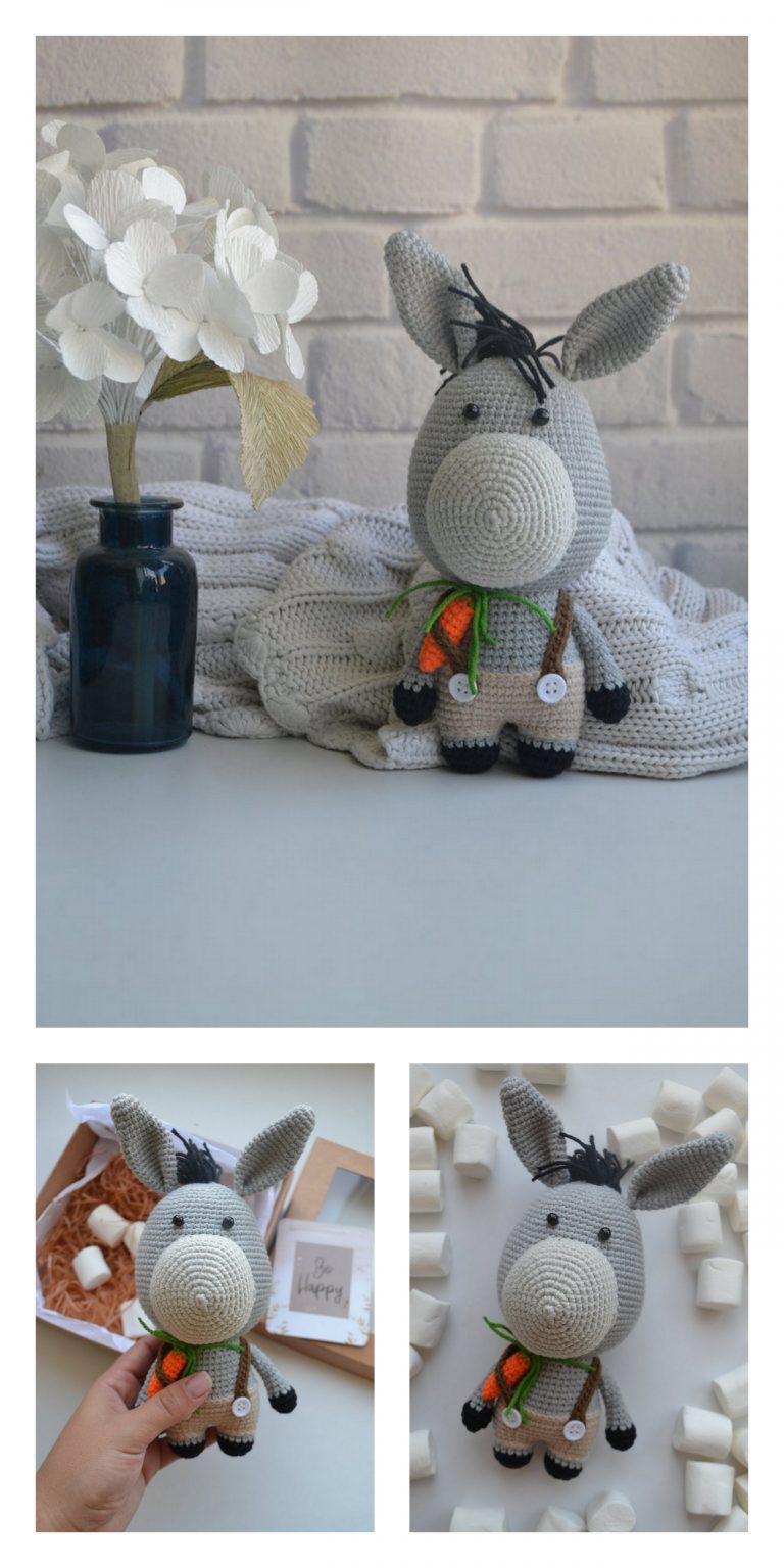 Amigurumi Cute Donkey Free Pattern – Free Amigurumi Patterns