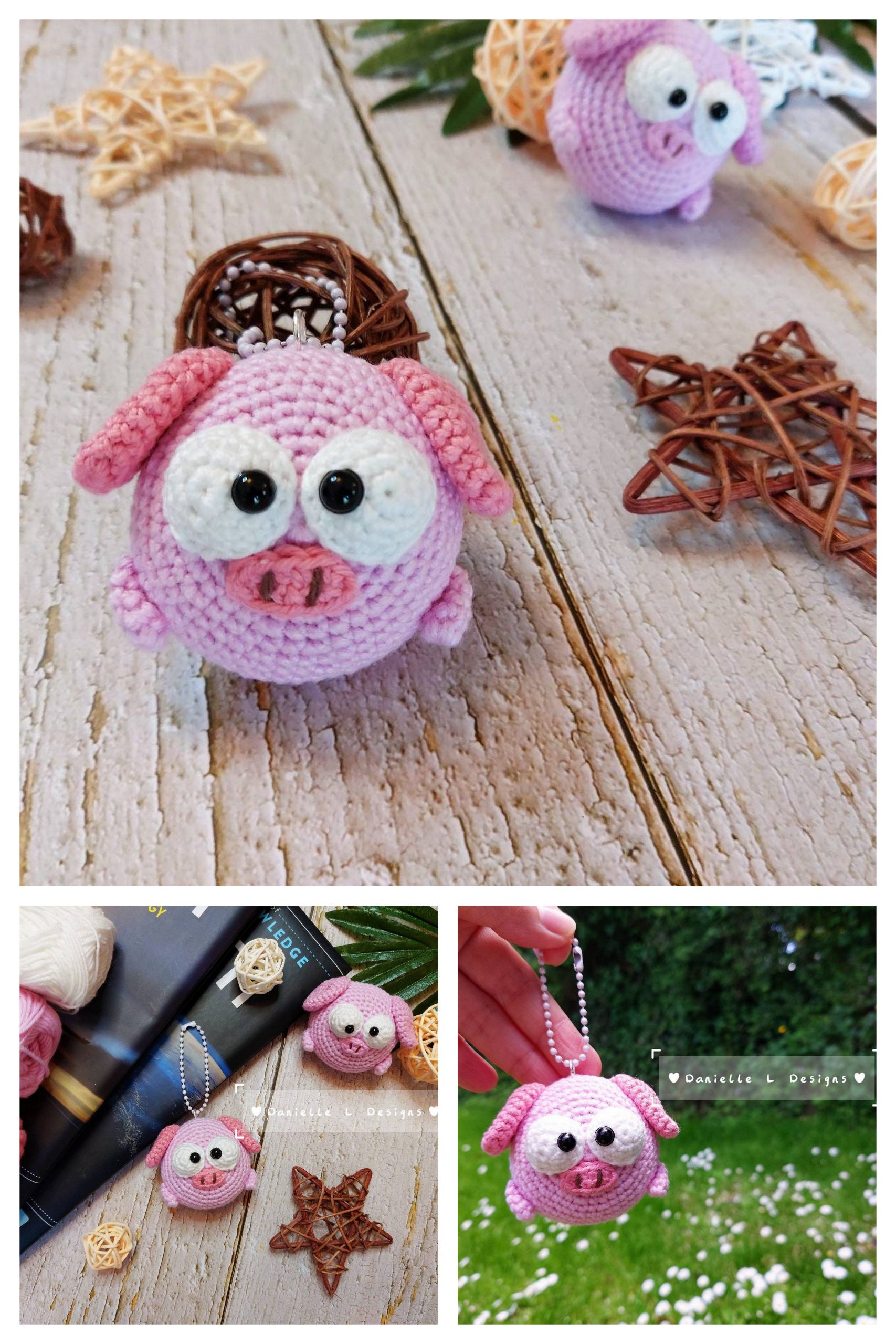 Amigurumi Cow Keychain Free Pattern – 1 – Free Amigurumi Patterns