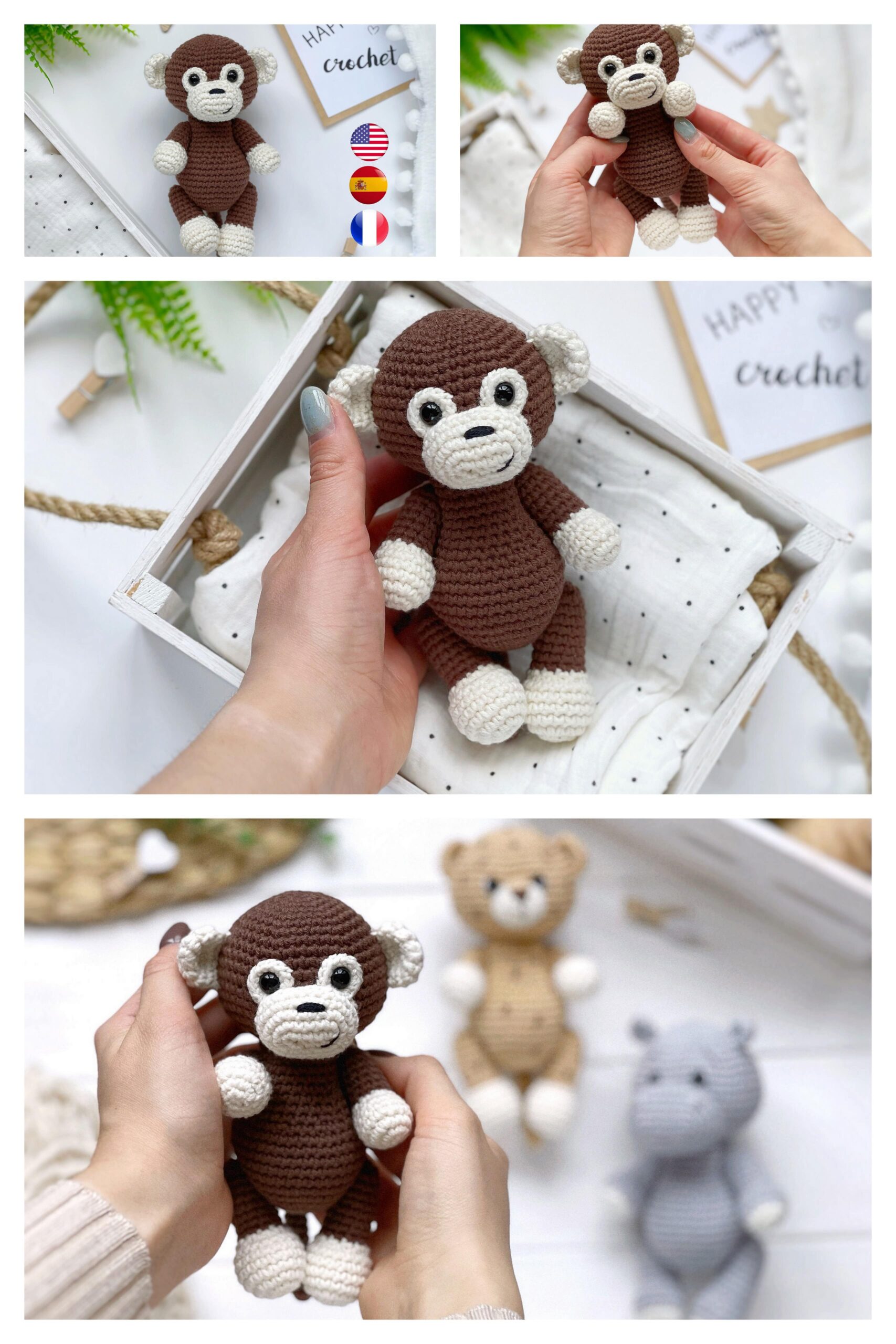 Amigurumi Little Monkey Keychain Free Pattern-1 – Free Amigurumi Patterns