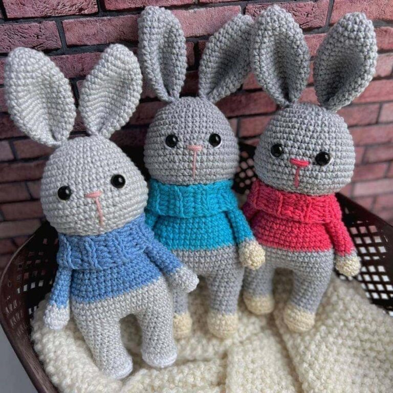 Amigurumi Bunny in Sweater Free Pattern-2 – Free Amigurumi Patterns