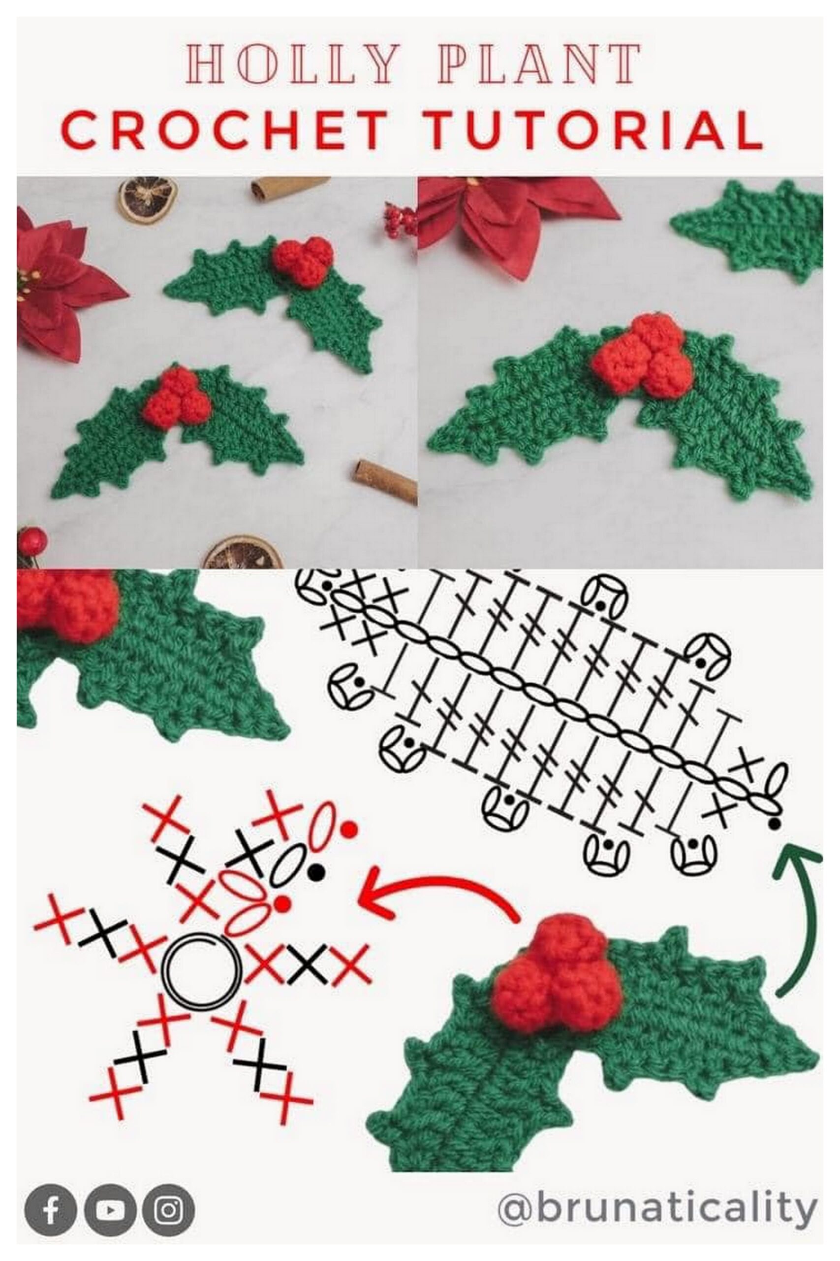 Amigurum Crochet Holly Plant Free Pattern-1 – Free Amigurumi Patterns