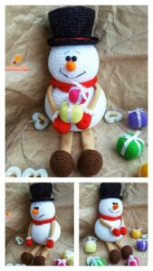 Amigurumi Huggable Snowman Friend Free Pattern-5 – Free Amigurumi Patterns