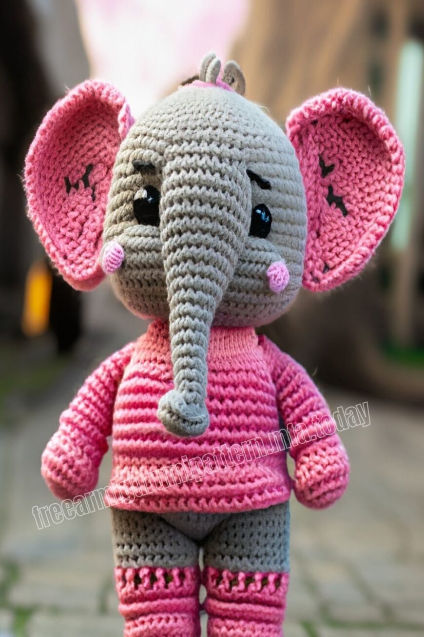 Amigurumi Plush Elephant Eleanor Free Pattern-4 – Free Amigurumi Patterns