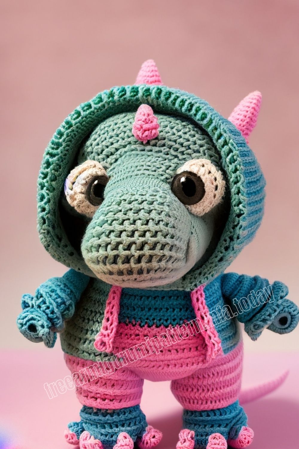 Amigurumi Blue Dinosaur T-rex Free Pattern-3 – Free Amigurumi Patterns