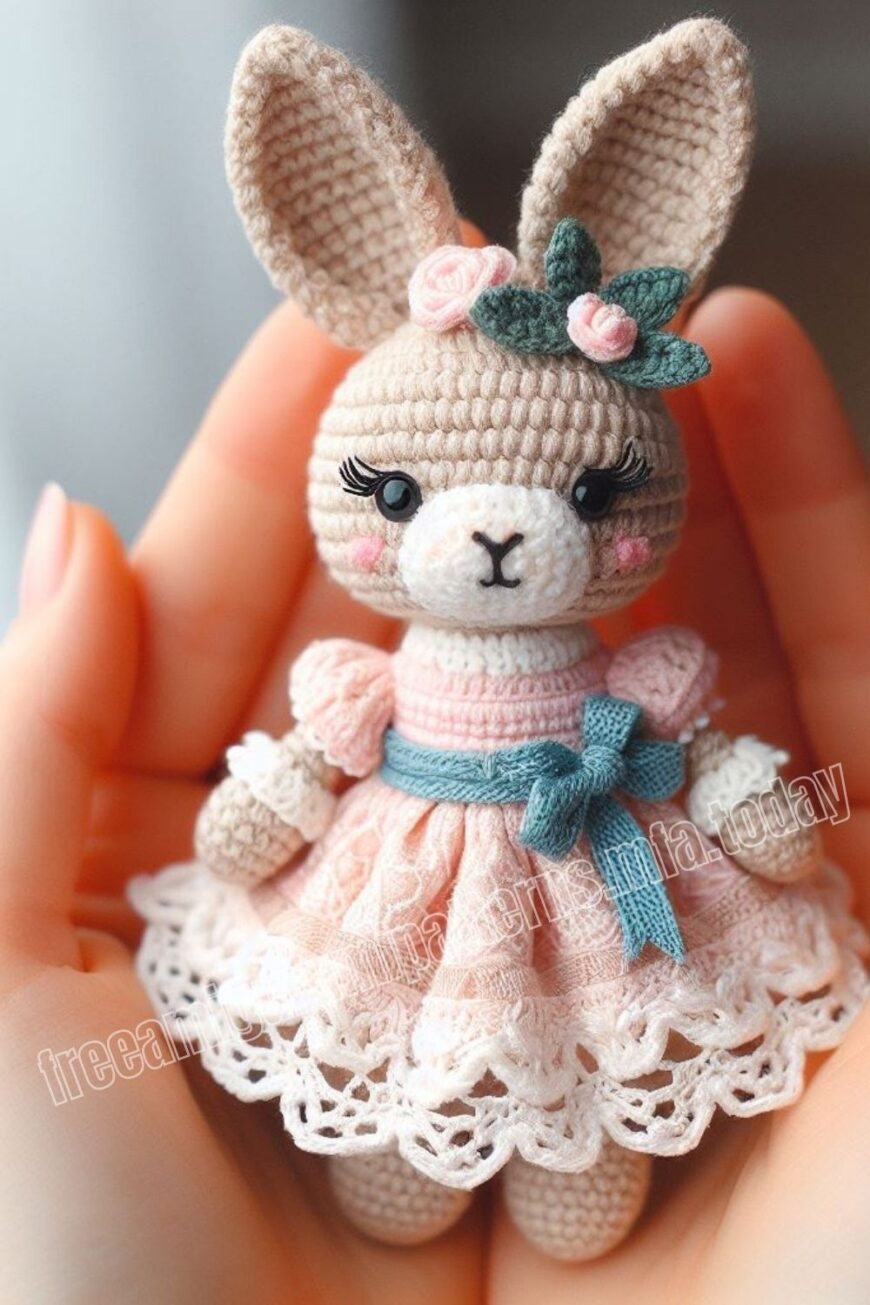 Amigurumi Bunny in a Dress Free Pattern-7 – Free Amigurumi Patterns