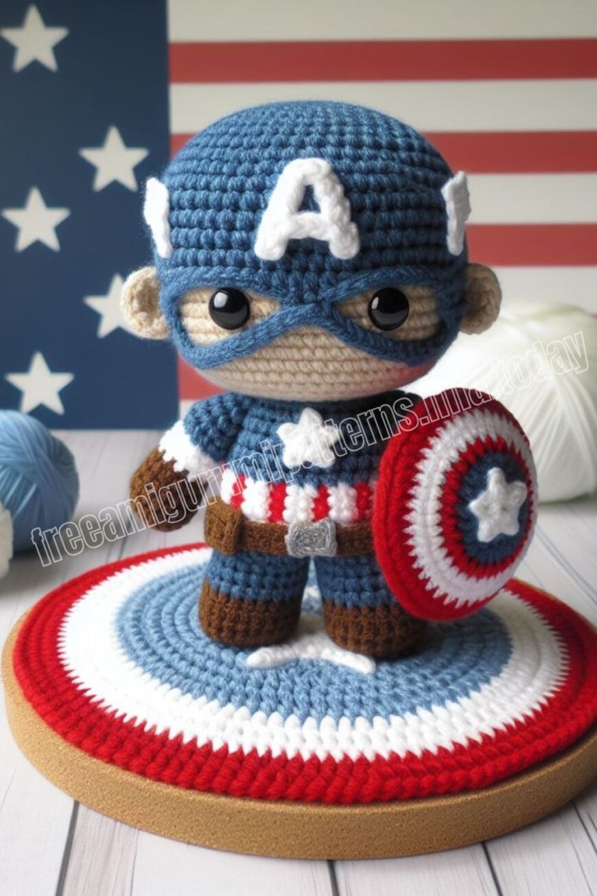 Amigurumi Captain America Doll Free Pattern-2 – Free Amigurumi Patterns