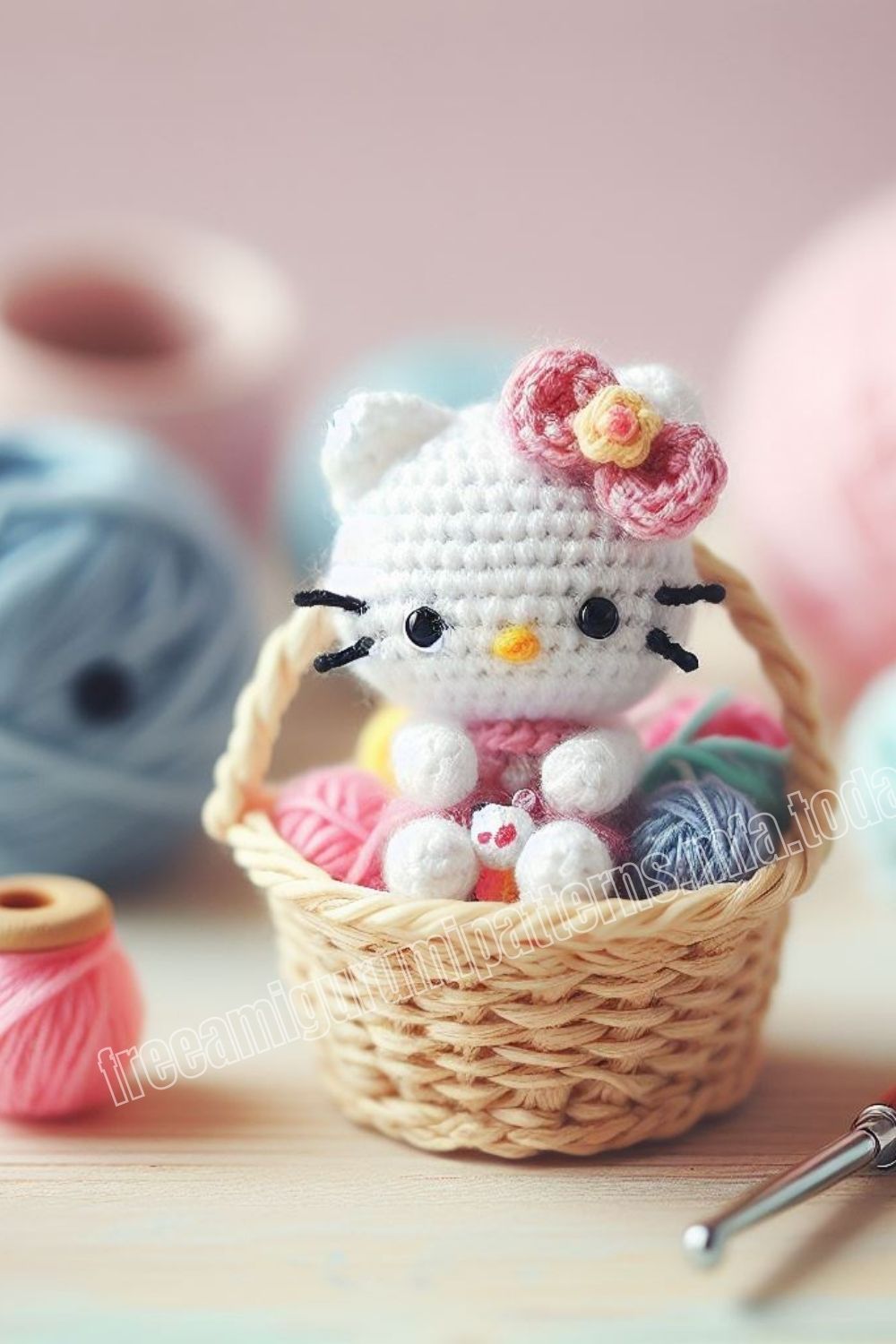 Amigurumi Hello Kitty Keychain Free Pattern-3 – Free Amigurumi Patterns