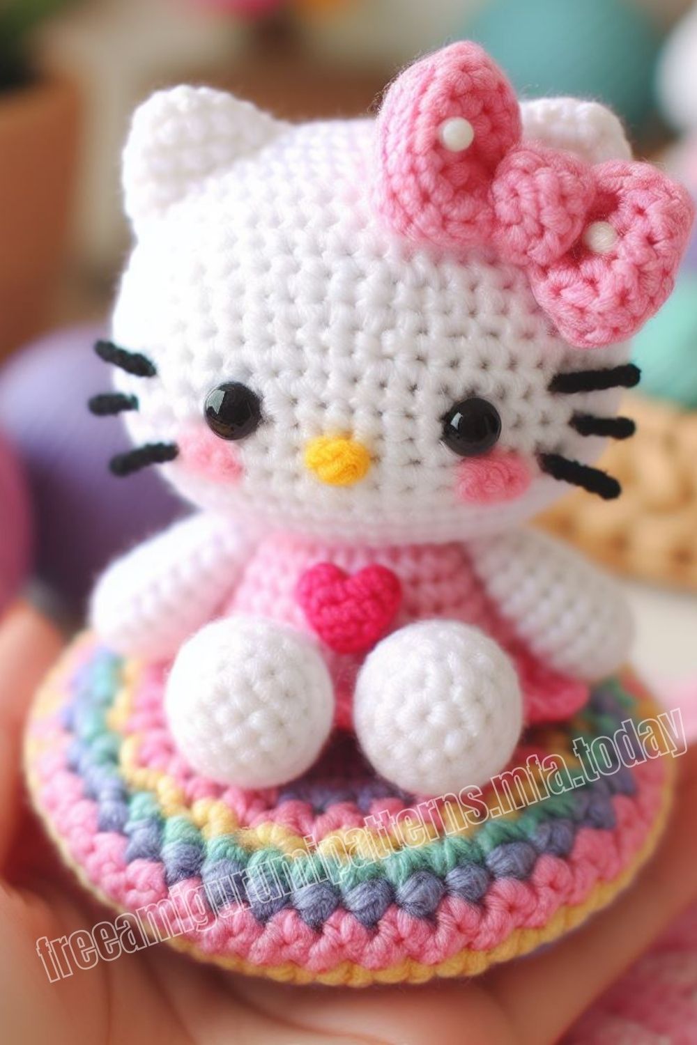Amigurumi Hello Kitty Keychain Free Pattern-3 – Free Amigurumi Patterns