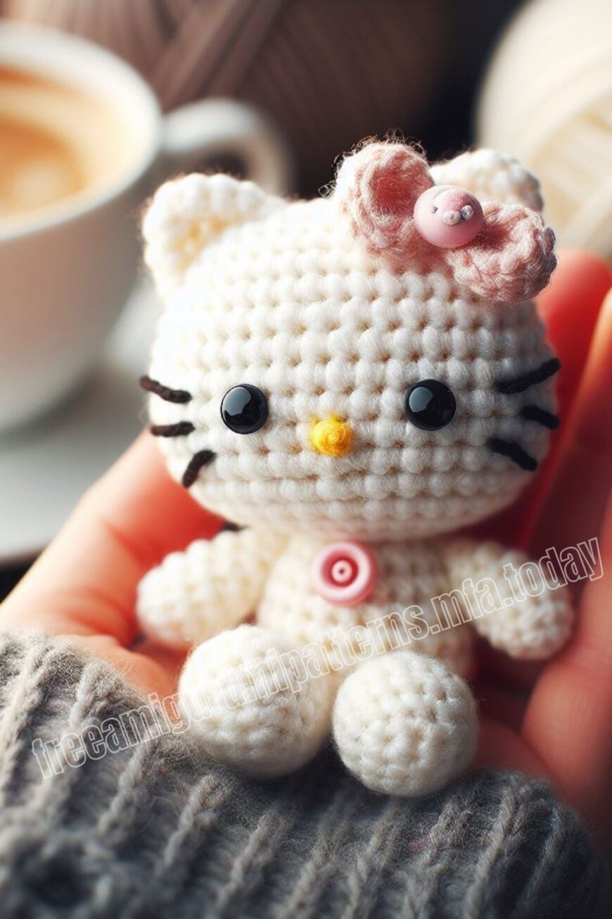 Amigurumi Hello Kitty Keychain Free Pattern-3 – Free Amigurumi Patterns