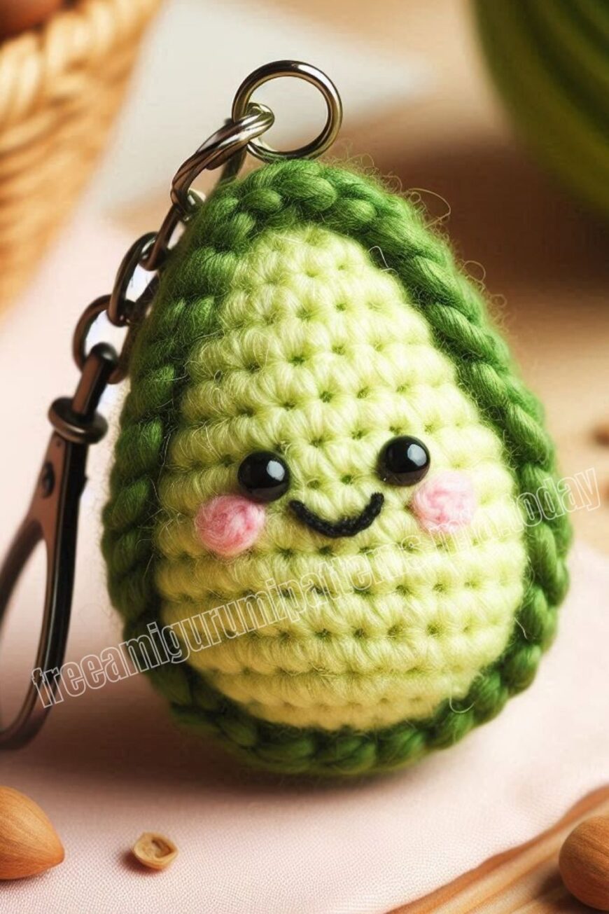 Amigurumi Avocado Keychain Free Pattern-1 – Free Amigurumi Patterns