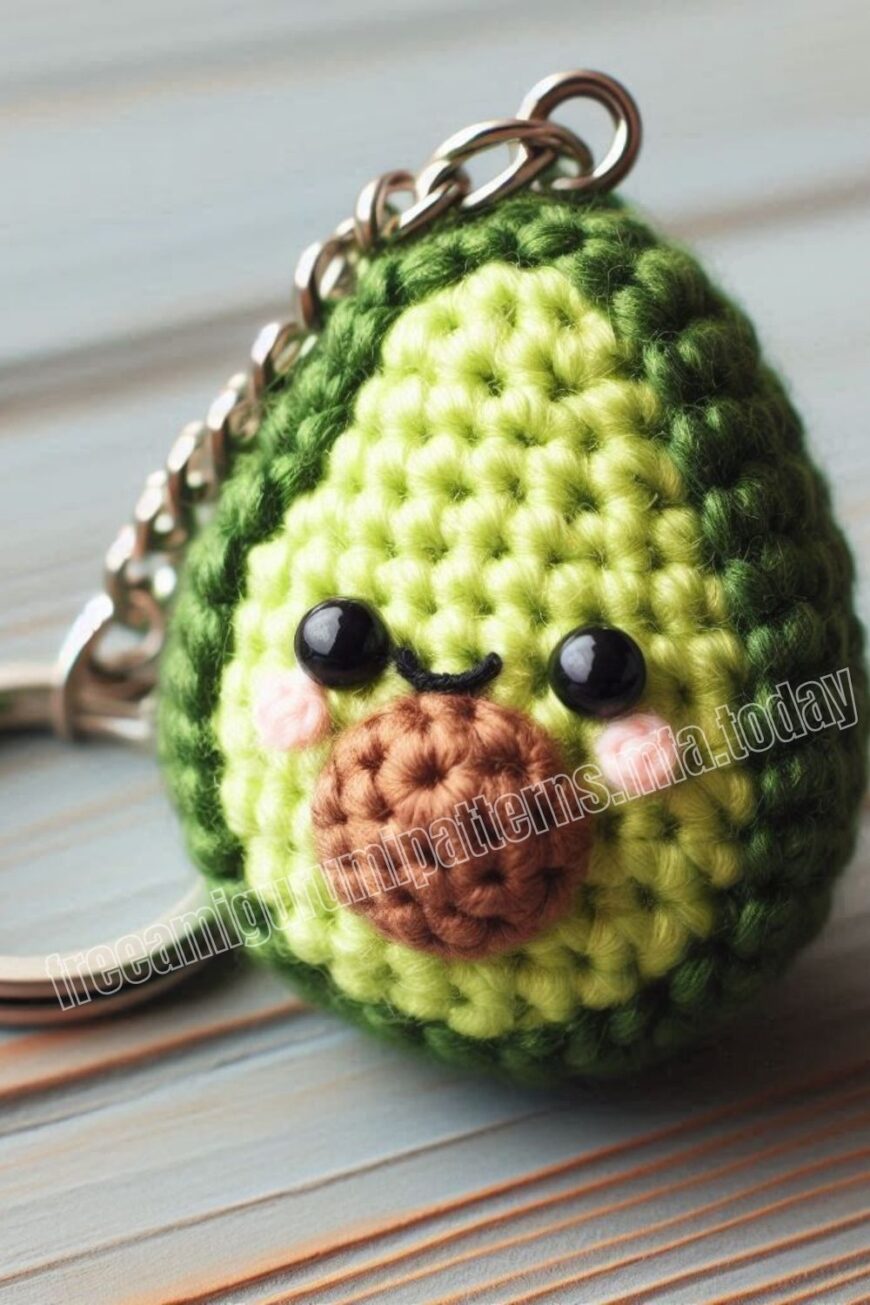 Amigurumi Avocado Keychain Free Pattern-1 – Free Amigurumi Patterns