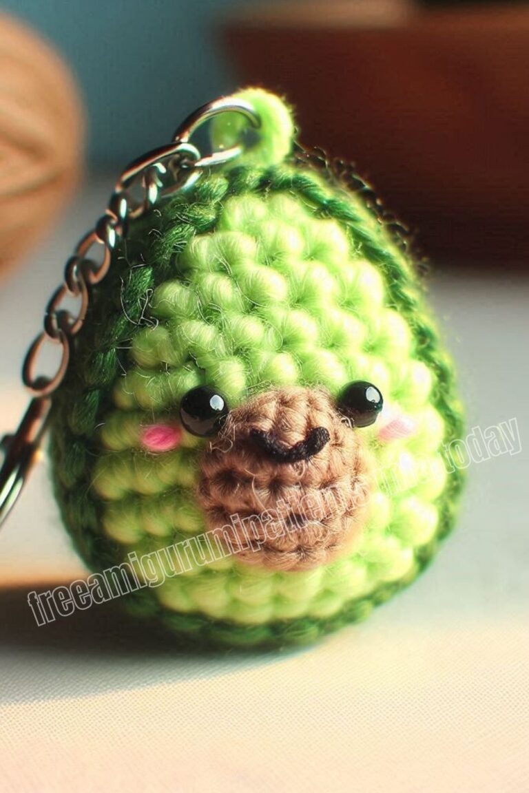Amigurumi Avocado Keychain Free Pattern-1 – Free Amigurumi Patterns