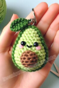Amigurumi Avocado Keychain Free Pattern-1 – Free Amigurumi Patterns