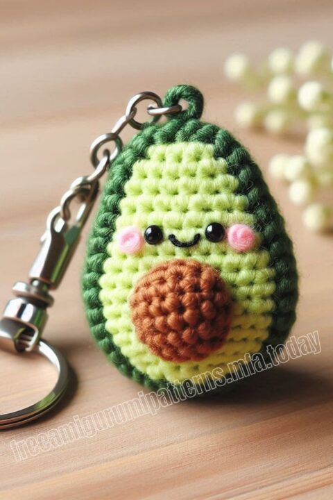 Amigurumi Avocado Keychain Free Pattern-1 – Free Amigurumi Patterns