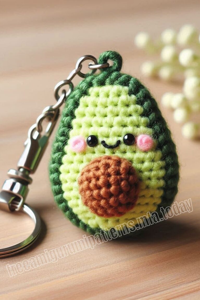 Amigurumi Avocado Keychain Free Pattern-1 – Free Amigurumi Patterns