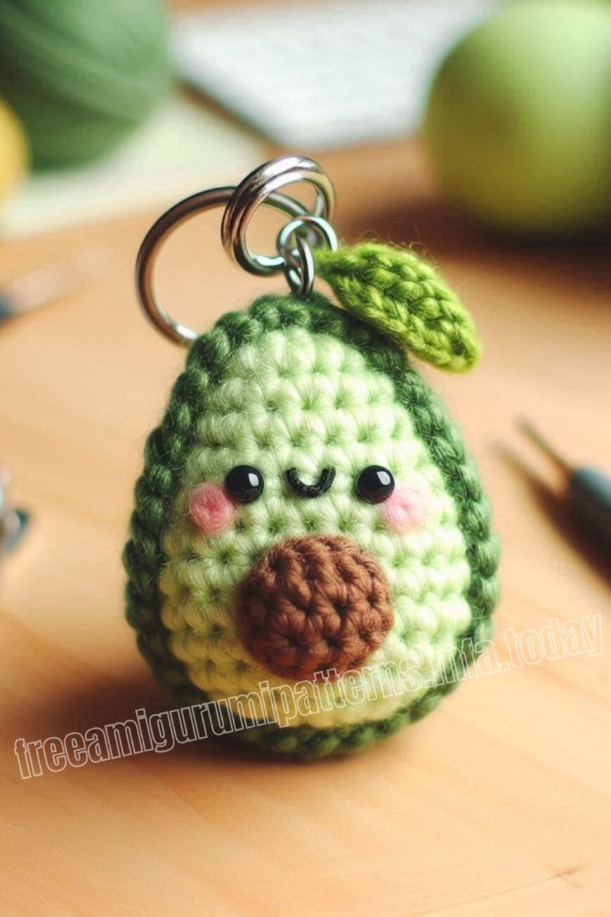 Amigurumi Avocado Keychain Free Pattern-1 – Free Amigurumi Patterns
