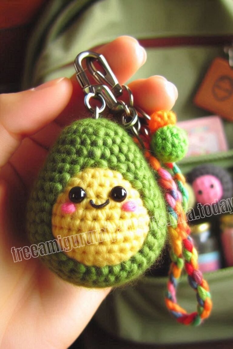 Amigurumi Avocado Keychain Free Pattern-1 – Free Amigurumi Patterns