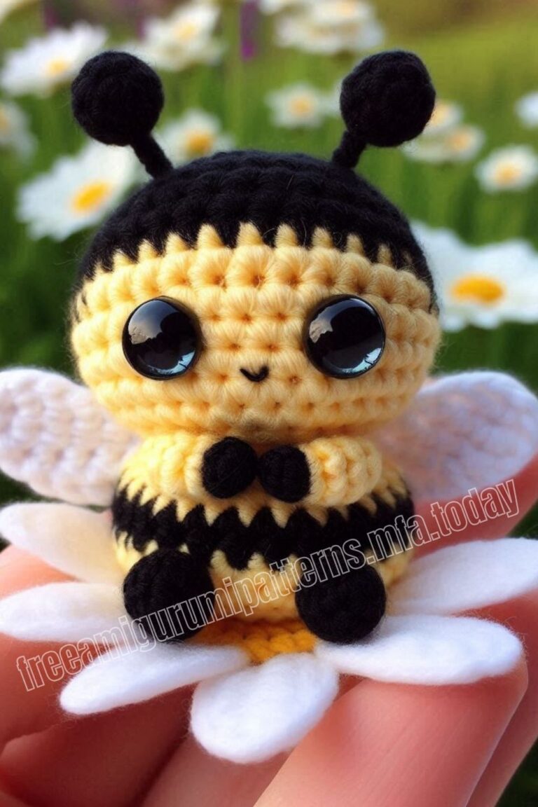 Amigurumi Cute Honey Bee with Chamomile Free Pattern-1 – Free Amigurumi Patterns