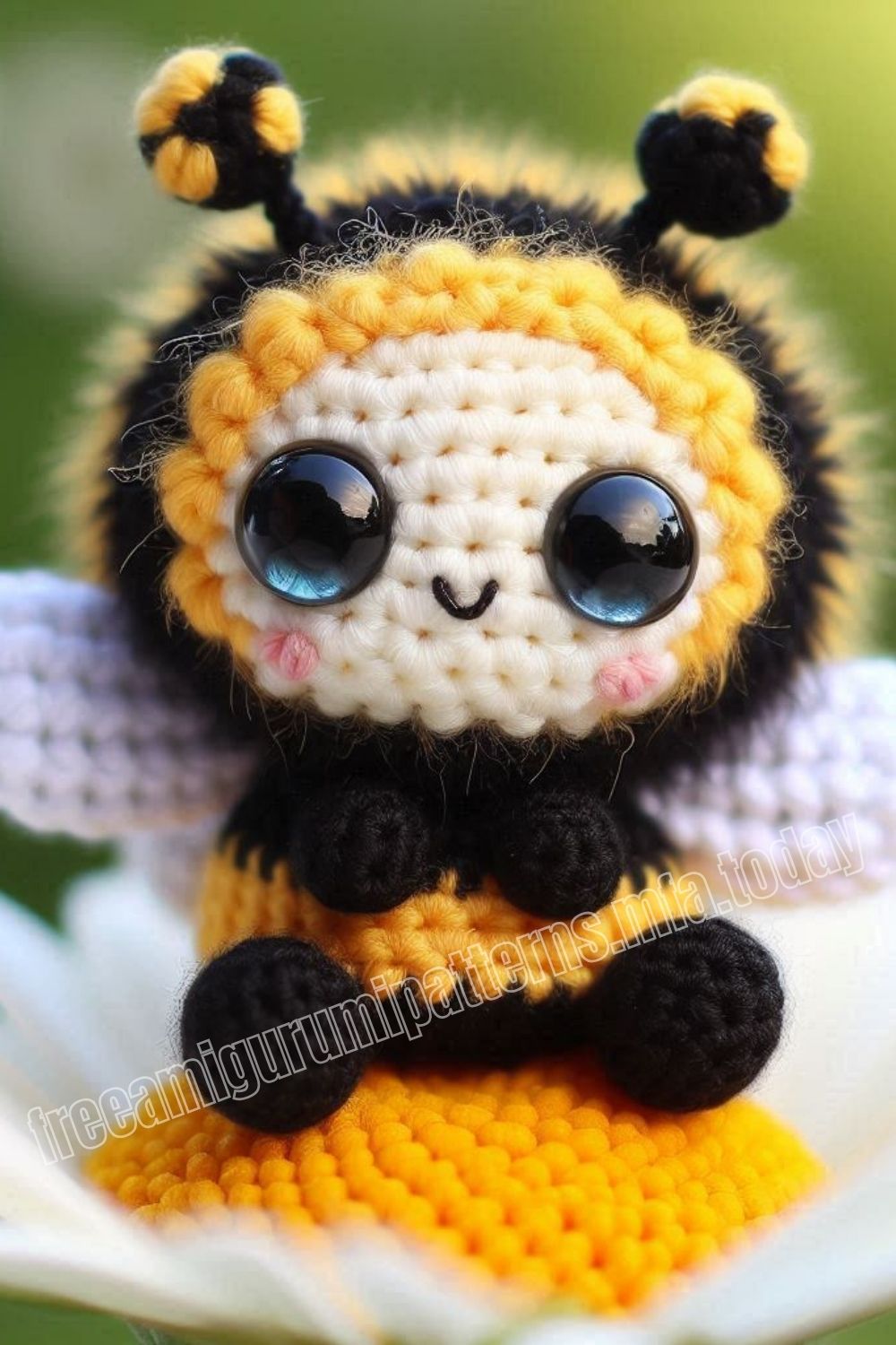 Amigurumi Cute Honey Bee with Chamomile Free Pattern-1 – Free Amigurumi Patterns
