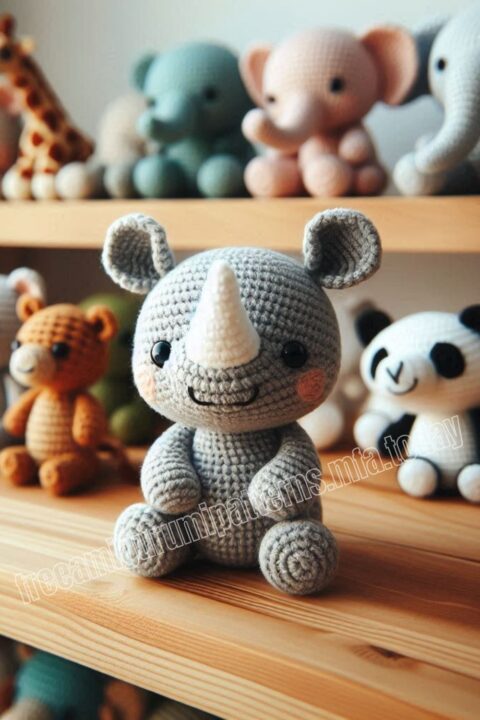 Amigurumi Cute Rhino Free Pattern-3 – Free Amigurumi Patterns