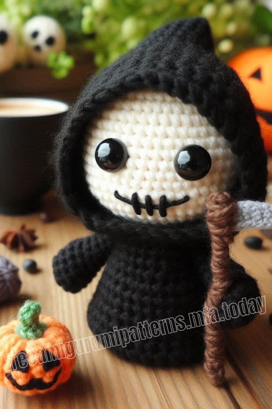 Amigurumi Grim Reaper Doll for Halloween Free Pattern-1 – Free ...