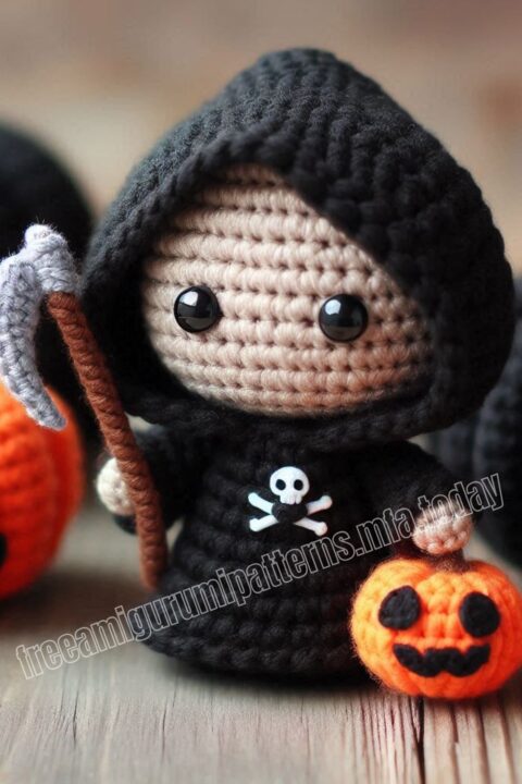 Amigurumi Grim Reaper Doll for Halloween Free Pattern-1 – Free ...