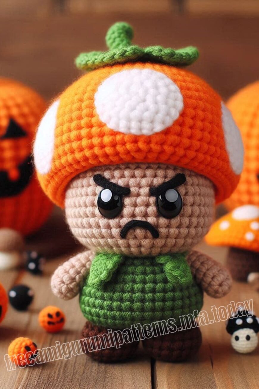 Amigurumi Halloween Fly Agaric Mushroom Free Pattern-1 – Free Amigurumi ...