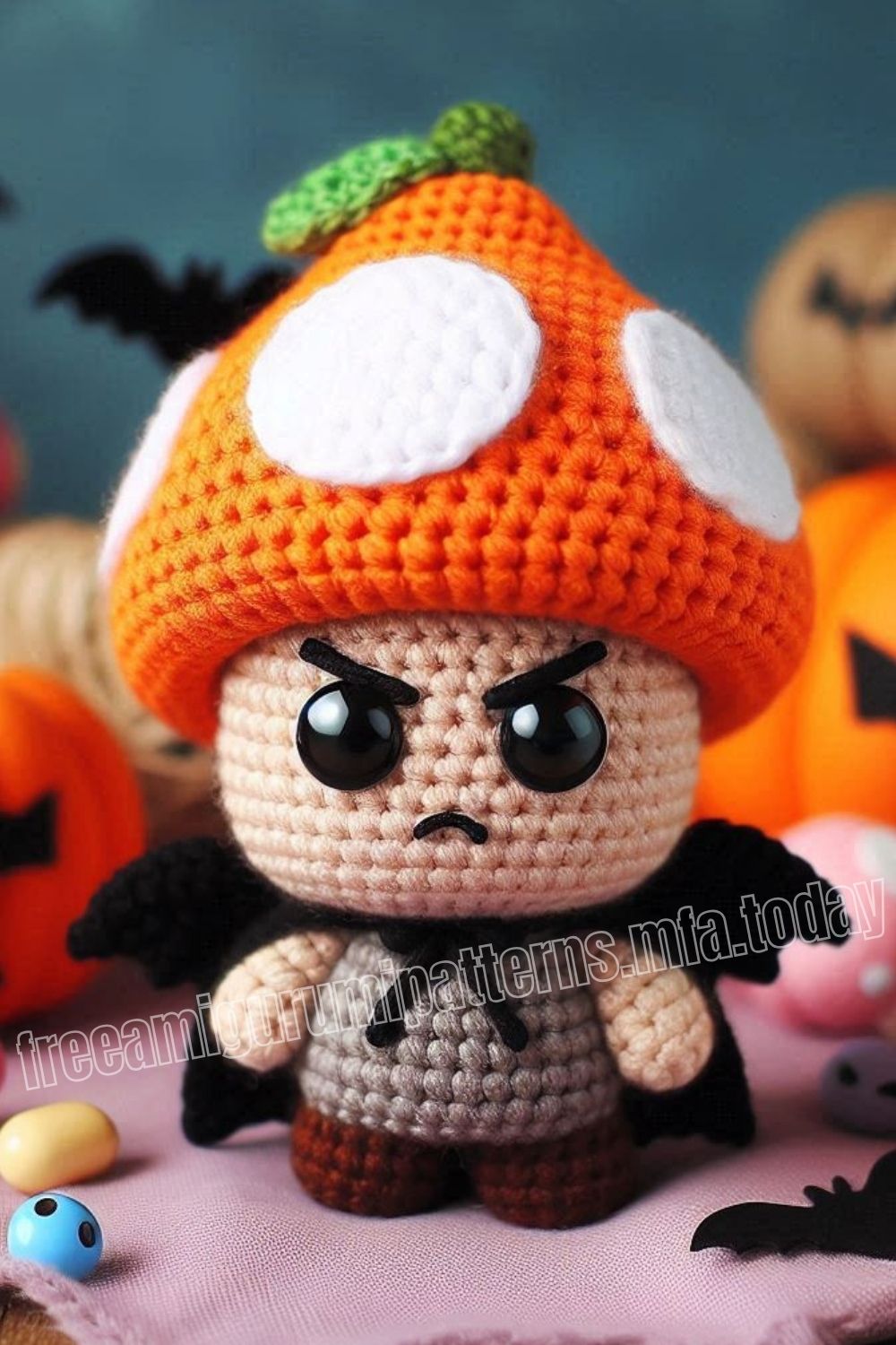 Amigurumi Halloween Fly Agaric Mushroom Free Pattern-1 – Free Amigurumi ...