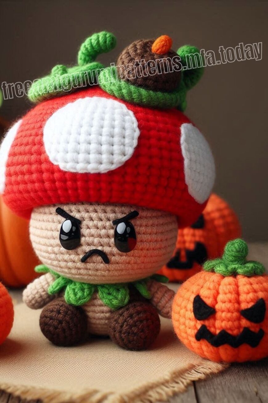 Amigurumi Halloween Fly Agaric Mushroom Free Pattern-1 – Free Amigurumi ...