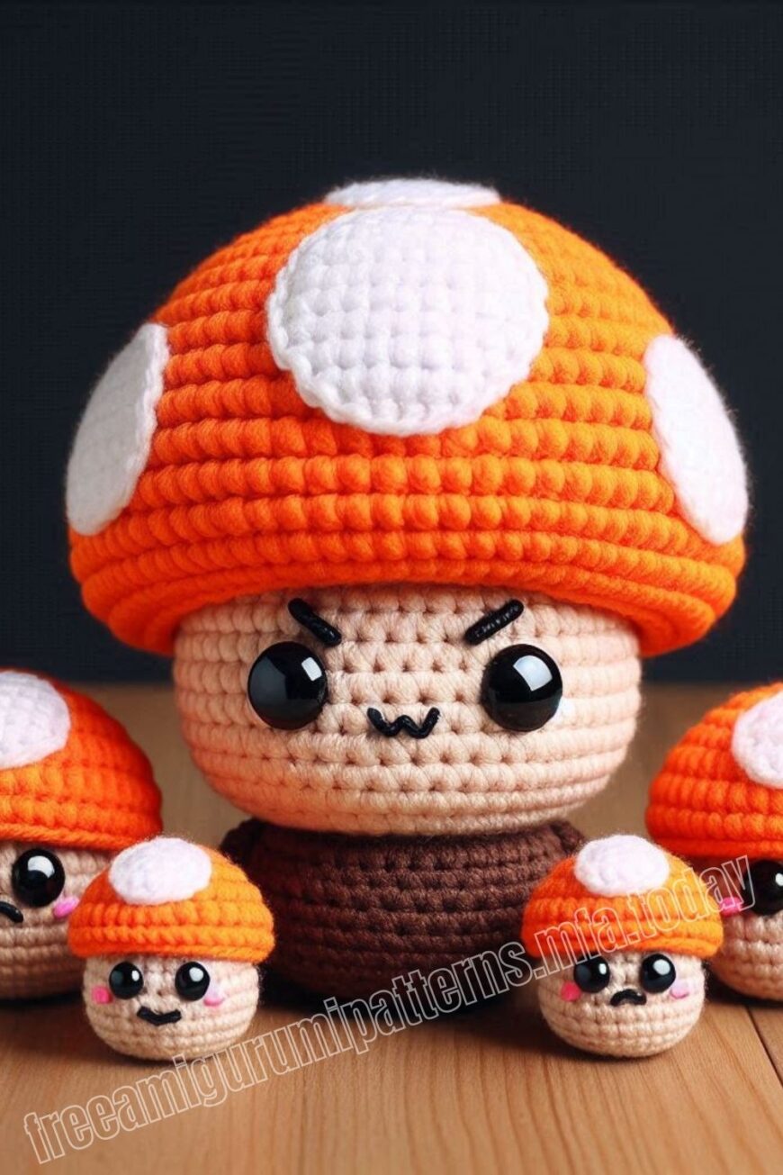 Amigurumi Halloween Fly Agaric Mushroom Free Pattern-1 – Free Amigurumi ...