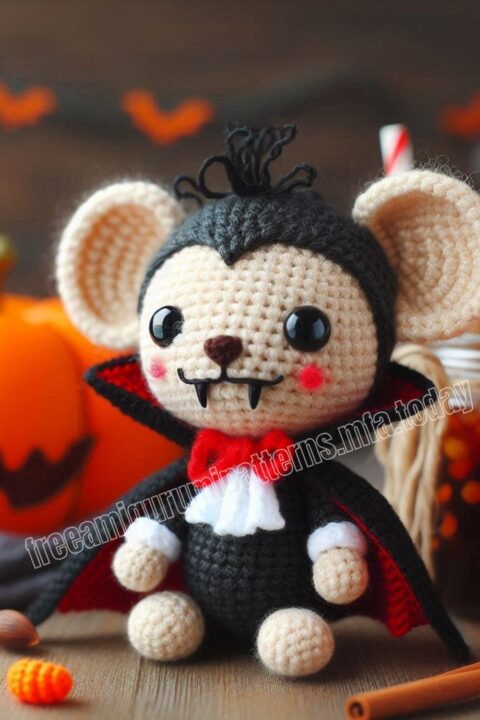 Amigurumi Halloween Vampire Mouse Free Pattern-1 – Free Amigurumi Patterns