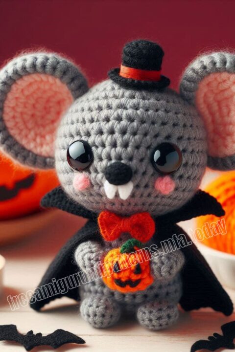 Amigurumi Halloween Vampire Mouse Free Pattern-1 – Free Amigurumi Patterns