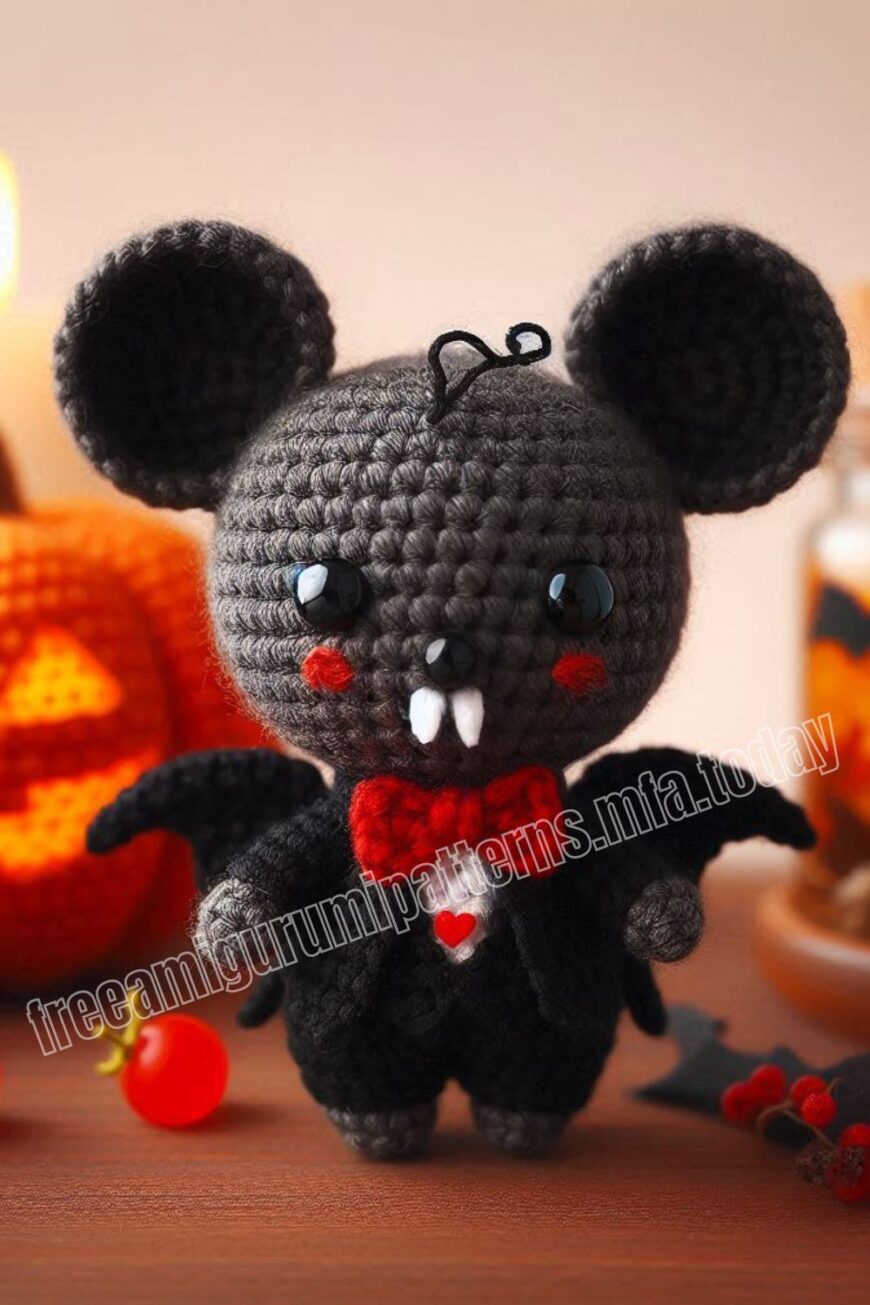 Amigurumi Halloween Vampire Mouse Free Pattern-1 – Free Amigurumi Patterns