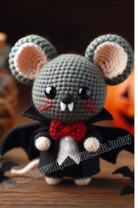Amigurumi Halloween Vampire Mouse Free Pattern-1 – Free Amigurumi Patterns