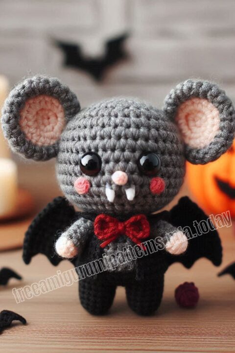 Amigurumi Halloween Vampire Mouse Free Pattern-1 – Free Amigurumi Patterns