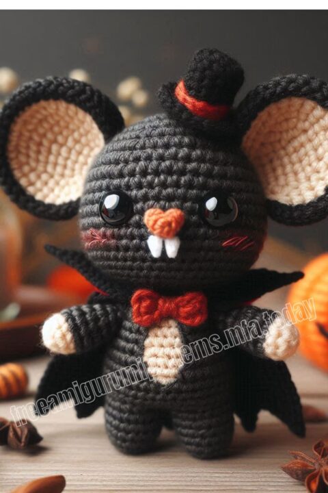 Amigurumi Halloween Vampire Mouse Free Pattern-1 – Free Amigurumi Patterns