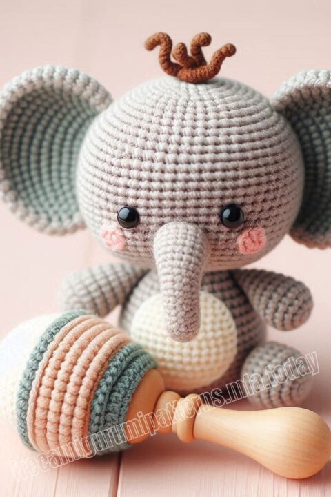 Amigurumi Elephant Rattle Free Pattern-1 – Free Amigurumi Patterns