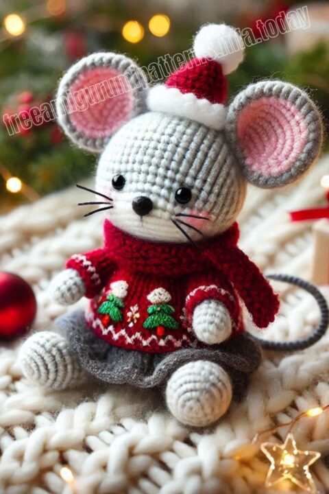 Amigurumi Melvin Mouse for Christmas Free Pattern-1 – Free Amigurumi ...