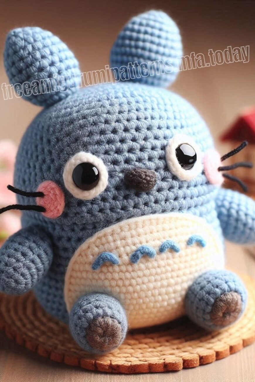 Amigurumi Blue Totoro with Bag Free Pattern-1 – Free Amigurumi Patterns