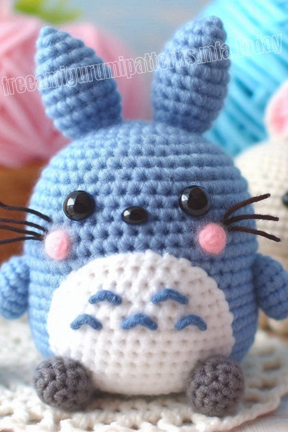 Amigurumi Blue Totoro with Bag Free Pattern-1 – Free Amigurumi Patterns