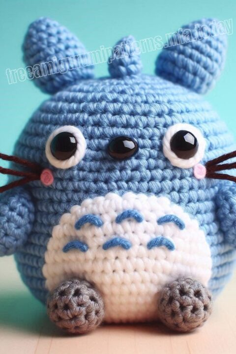 Amigurumi Blue Totoro with Bag Free Pattern-1 – Free Amigurumi Patterns