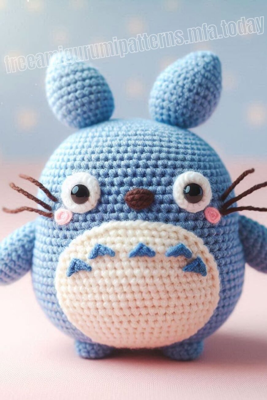 Amigurumi Blue Totoro with Bag Free Pattern-1 – Free Amigurumi Patterns