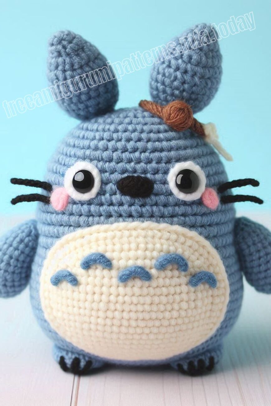 Amigurumi Blue Totoro with Bag Free Pattern-1 – Free Amigurumi Patterns