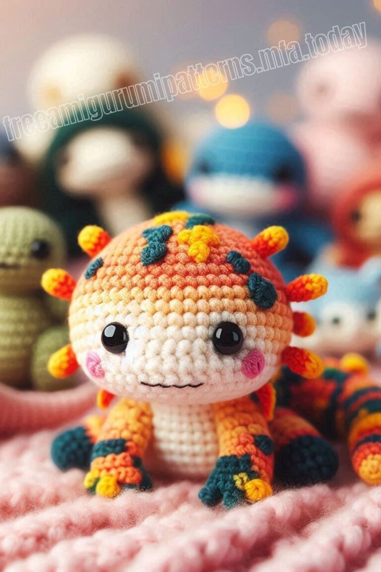 Amigurumi Burni the Blue Salamander Free Pattern-1 – Free Amigurumi ...