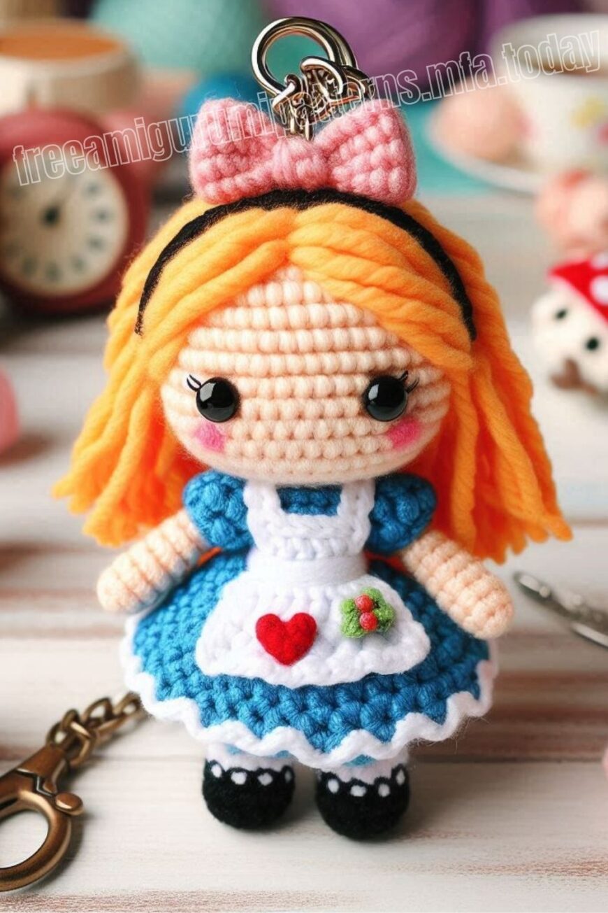Amigurumi Alice in Wonderland Keychain Free Pattern-1 – Free Amigurumi ...
