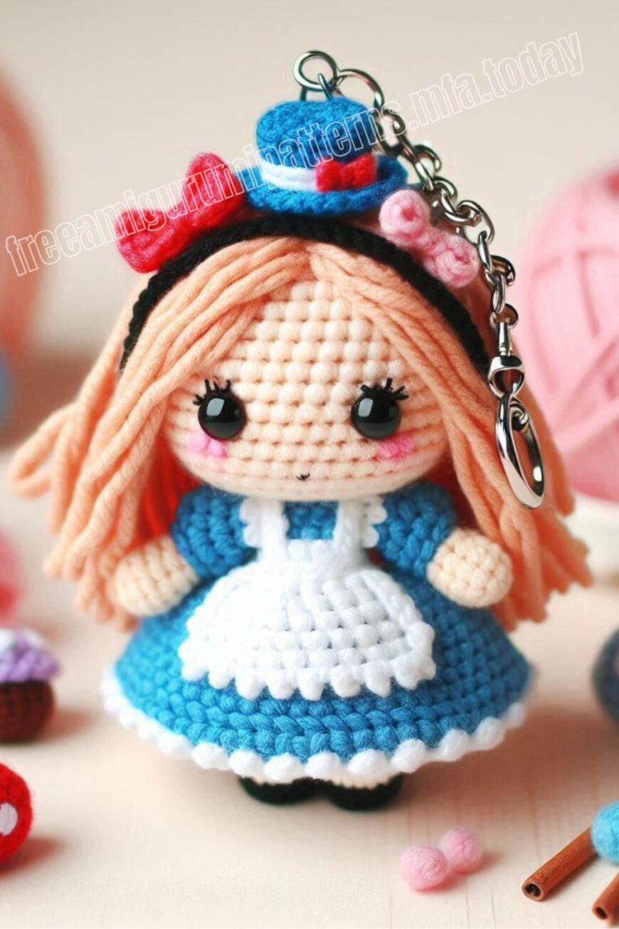 Amigurumi Alice in Wonderland Keychain Free Pattern-1 – Free Amigurumi ...