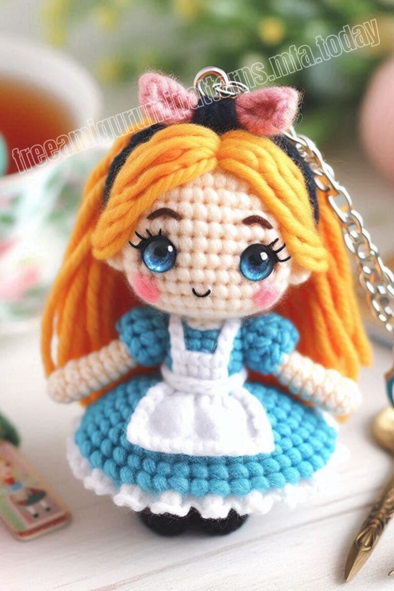 Amigurumi Alice in Wonderland Keychain Free Pattern-1 – Free Amigurumi ...