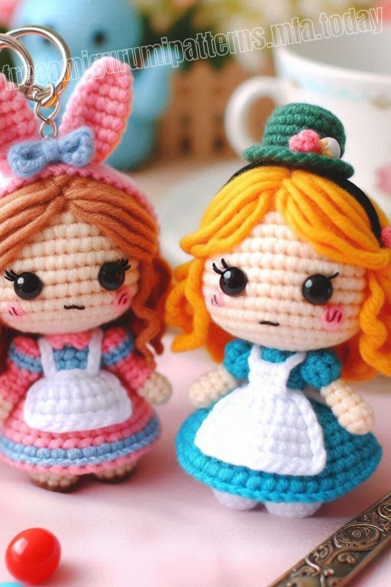 Amigurumi Alice in Wonderland Keychain Free Pattern-1 – Free Amigurumi ...