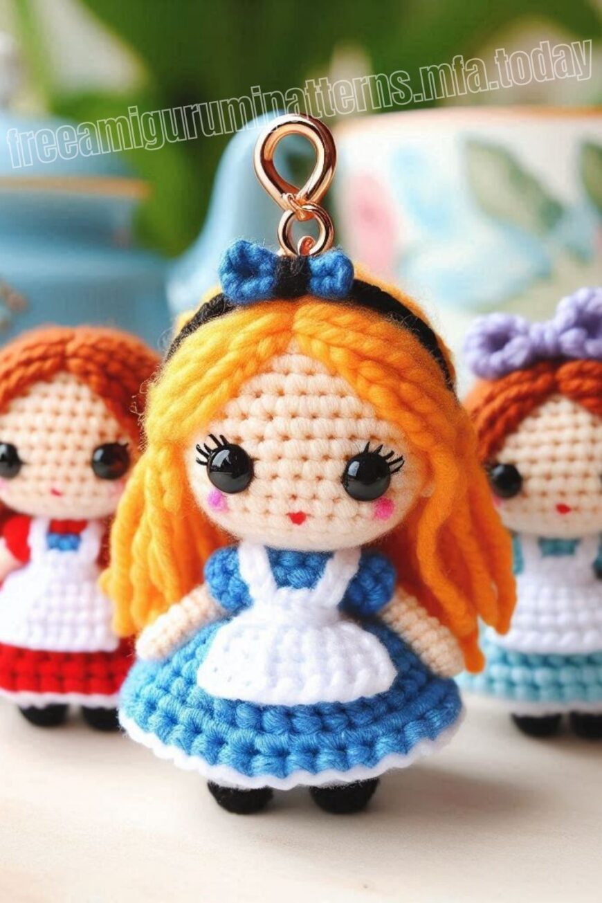 Amigurumi Alice in Wonderland Keychain Free Pattern-1 – Free Amigurumi ...