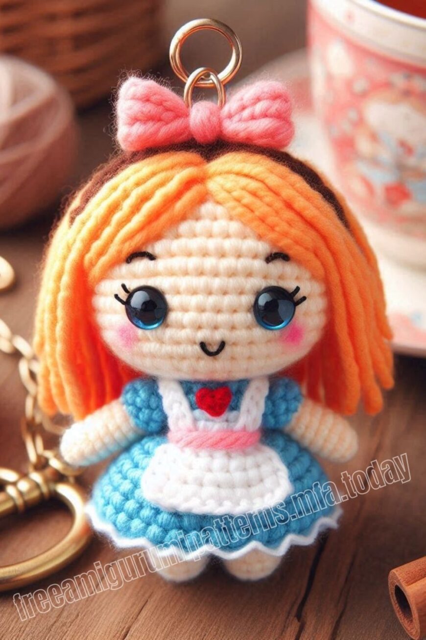 Amigurumi Alice in Wonderland Keychain Free Pattern-1 – Free Amigurumi ...